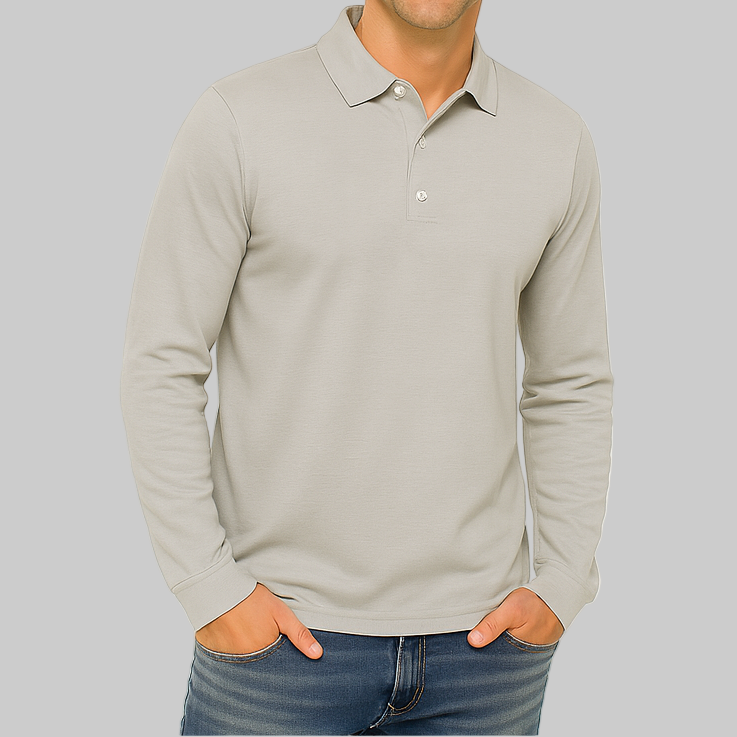 Luxe Pima Long Sleeve Polo POLS – Georg Roth Los Angeles